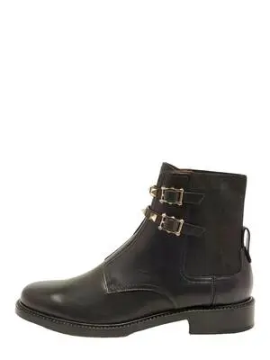 Valentino Garavani Rockstud Buckle Ankle Boots - Black