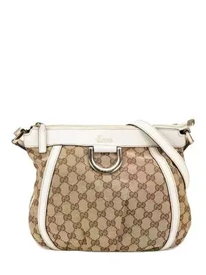 Gucci Gg Canvas Abbey D Ring Crossbody Bag - Brown