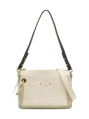 Chloé Suede Leather Ring Detail Bag - White
