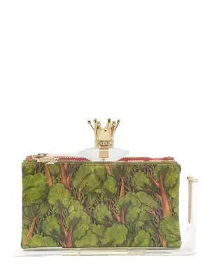 CHARLOTTE OLYMPIA Pandora Crown Clutch Bag - White