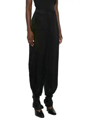 Andamane The Attico Pleated Ankle-tie Trousers - Black