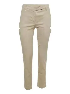 BRUNELLO CUCINELLI Brunello Cucinelli Vintage Beige Gabardine Straight-Fit Trousers