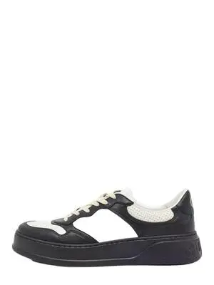 GUCCI Gucci Jumbo GG Motif Leather Lace-Up Sneakers