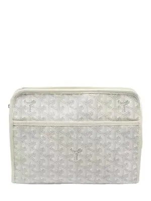 Goyard 2023 Jouvence Pm Goyardine Toiletry Pouch - White