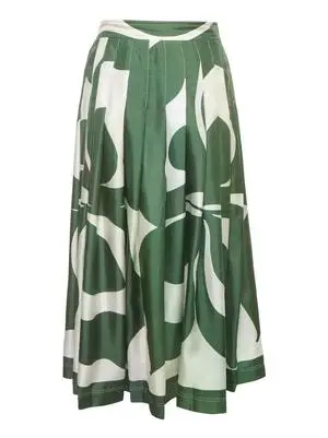 VICTORIA BECKHAM Pleated Midi Skirt