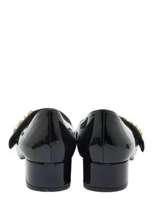 Dior Patent Mary Jane Block Heel Pumps - Black