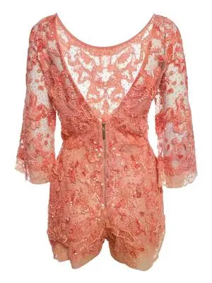 ELIE SAAB Elie Saab Embellished Lace-Trim Playsuit