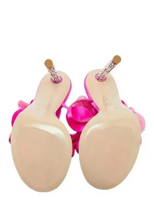 LE SILLA Rose Appliqué Sandals - Pink