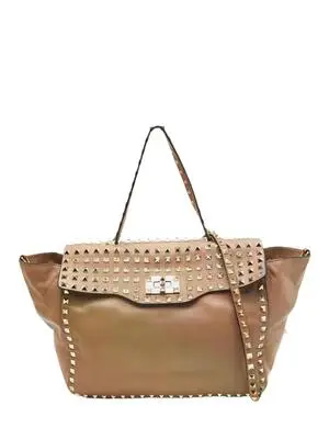 VALENTINO Valentino Garavani Rockstud Leather Tote Bag