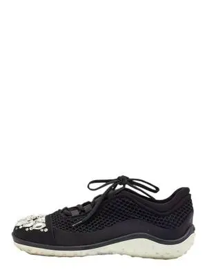 Miu Miu Miu Miu Crystal Embellished Mesh Sneakers Black