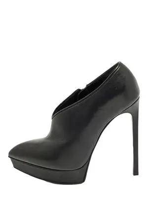 SAINT LAURENT Saint Laurent Leather Zip Up Ankle Boots