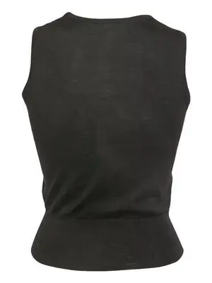 ALAÏA Alaïa Black Virgin Wool Knitted Sleeveless Top