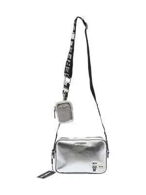 Karl Lagerfeld Maybelle Faux-leather Crossbody Bag - Silver