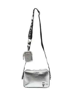 Karl Lagerfeld Maybelle Faux-leather Crossbody Bag - Silver