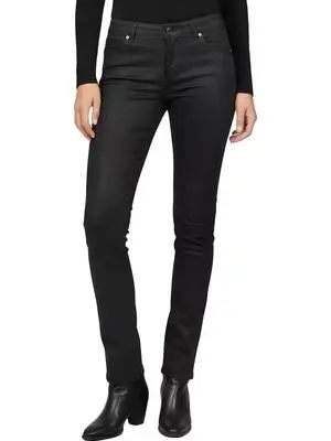 Fendi Coated Slim Fit Low-rise Jeans - Black