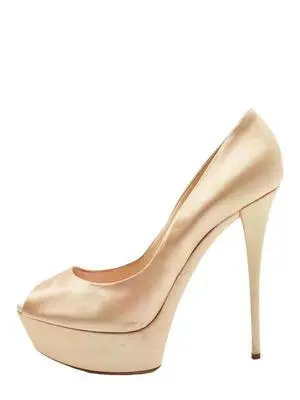 Casadei Peep-toe Platform Pumps - Neutrals