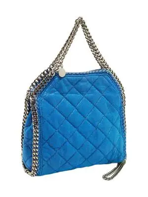 Stella McCartney Falabella Quilted Tote Bag Blue