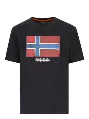 NAPAPIJRI Tiki Ogo-print T-shirt - Black