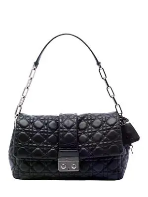 Dior Lambskin Cannage New Lock Shoulder Bag - Black