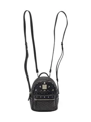 Mcm Mini Stark Bebe Boo Studded Backpack - Black