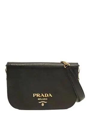 PRADA Flap Saffiano Lux Leather Mini Crossbody Bag