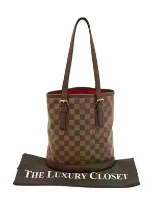 LOUIS VUITTON 2006 Marais Damier Ébène Bucket Bag - Brown