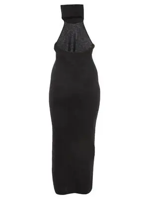 Magda Butrym Halterneck Knitted Maxi Dress - Black