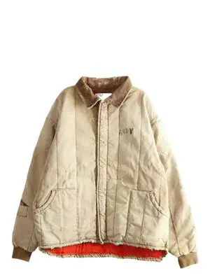 PALY Distressed Quilted Jacket - Neutrals