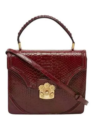 ALEXANDER MCQUEEN Python-embossed Crystal-embellished Tote Bag