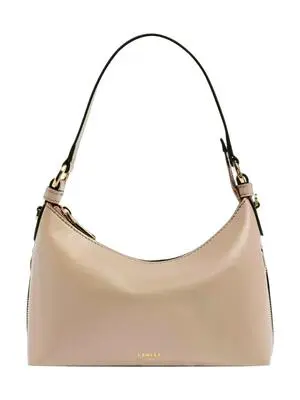 LANCEL Origami Leather Small Shoulder Bag Neutrals