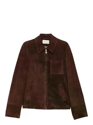 Drole De Monsieur Suede Logo-patch Jacket - Brown