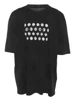 MAISON MARGIELA Punched-hole Oversized T-shirt - Black