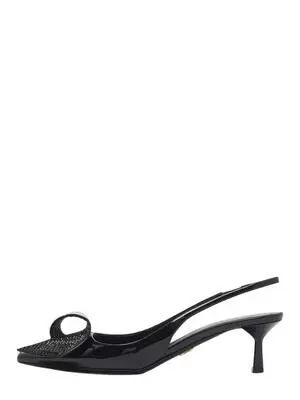 PRADA Bow-detail Pointed-toe Slingback Heeled Pumps