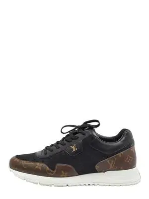 LOUIS VUITTON Run Away Monogram Canvas Low-top Sneakers - Black