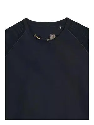 NOW YOU LIVE Waterley Mesh-panelled Raglan-sleeve T-shirt - Black