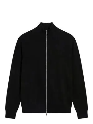 Calvin Klein Zip-up High-neck Cardigan - Black