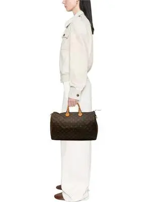 LOUIS VUITTON Monogram Speedy 40 Boston Bag - Brown