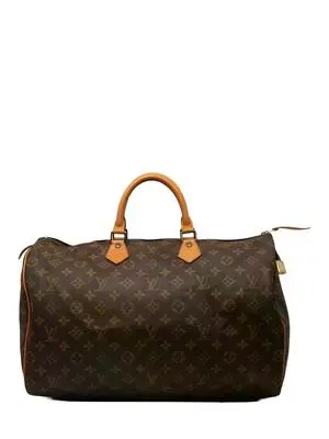 LOUIS VUITTON Monogram Speedy 40 Boston Bag - Brown