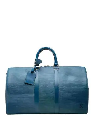 LOUIS VUITTON Louis Vuitton Epi Keepall 45 Travel Bag Blue