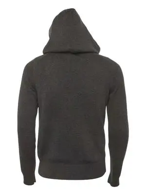 LOUIS VUITTON Suede Knit Hoodie - Grey