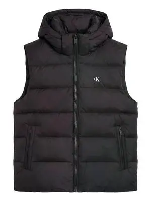 Calvin Klein Quilted Hooded Gilet - Black
