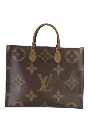 LOUIS VUITTON Monogram Reverse Canvas Onthego Gm Tote - Brown
