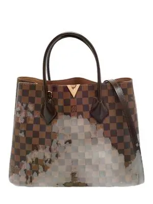 LOUIS VUITTON 2015 Kensington V Damier Ebene Handbag