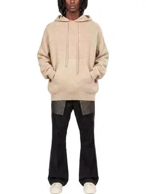 Rick Owens Drawstring-hood Pouch-pocket Hoodie - Neutrals
