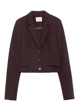 Andamane Zefira Single-breasted Cropped Blazer - Red
