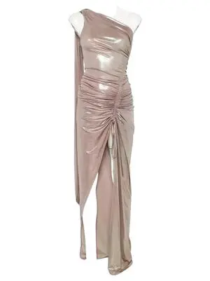 ATU BODY COUTURE One-shoulder Ruched Maxi Dress - Neutrals