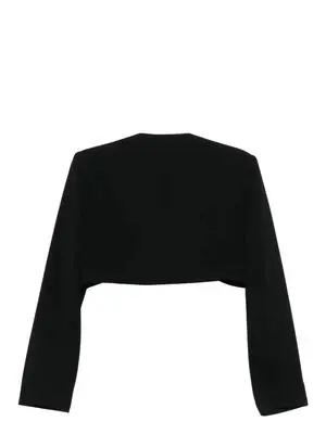 Marina Rinaldi Cropped Long Sleeve Jacket - Black