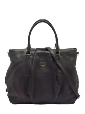 MCM MCM Grained Leather Logo Detail Handbag