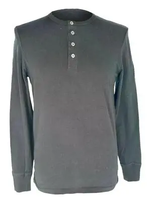 TOM FORD Henley Long-sleeve T-shirt - Black