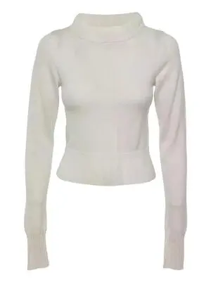 Alice + Olivia Ribbed Turtleneck Sweater - Neutrals